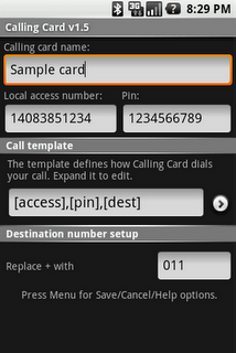 Android Calling Card, pour gérer ses cartes téléphoniques